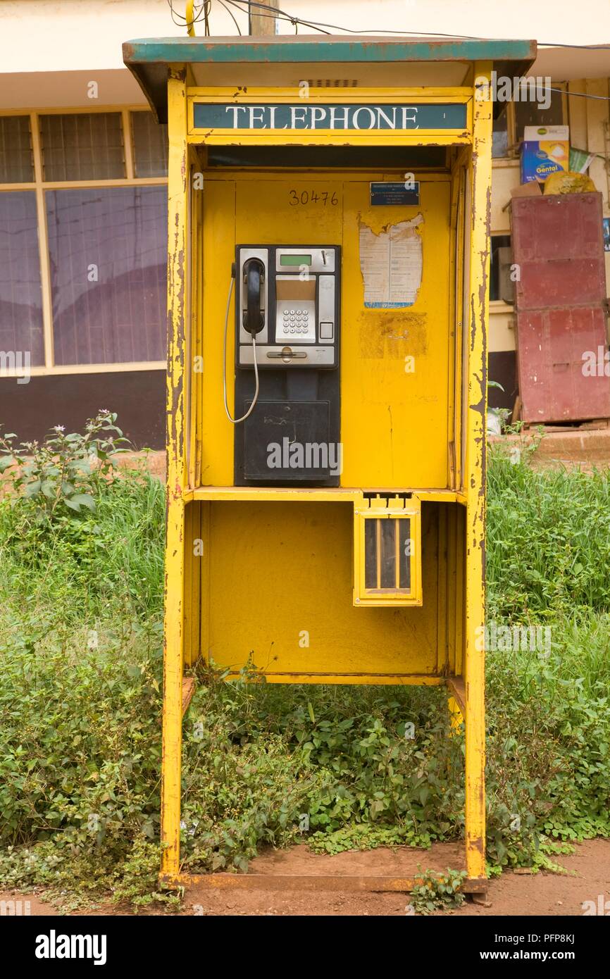 Kenya, Embu, telephone box Stock Photo - Alamy