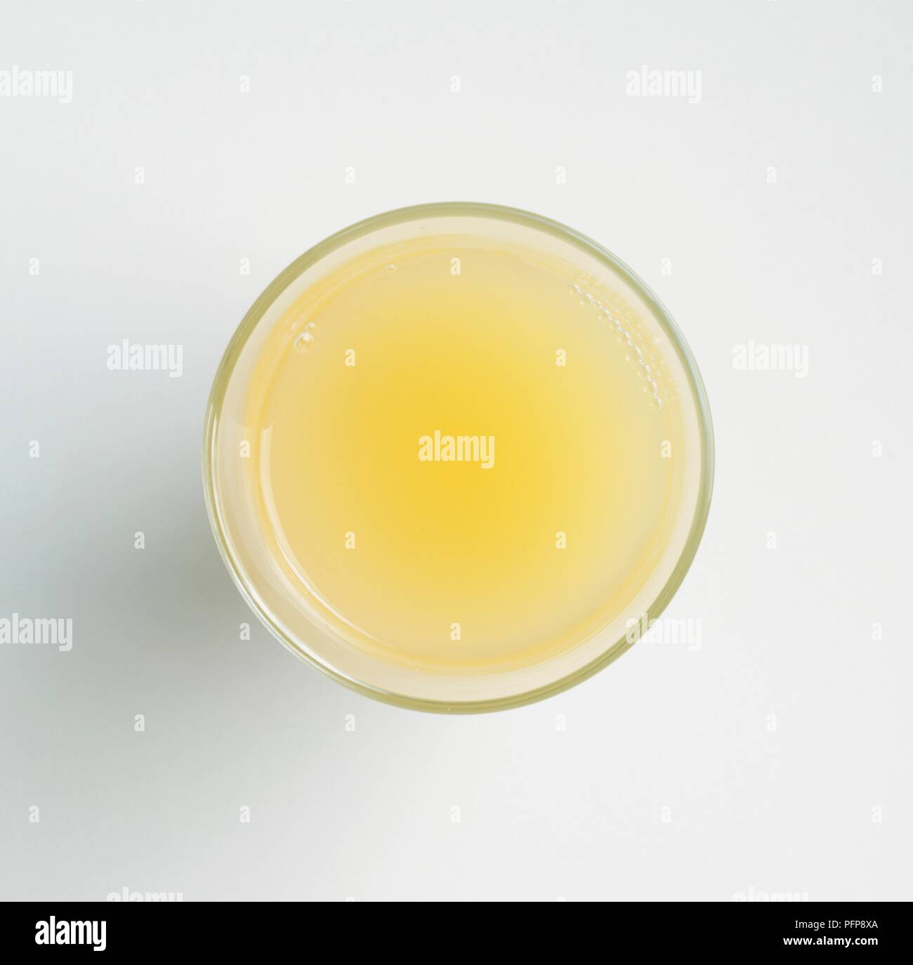 Glass of apple juice, view from above Stock Photo - Alamy