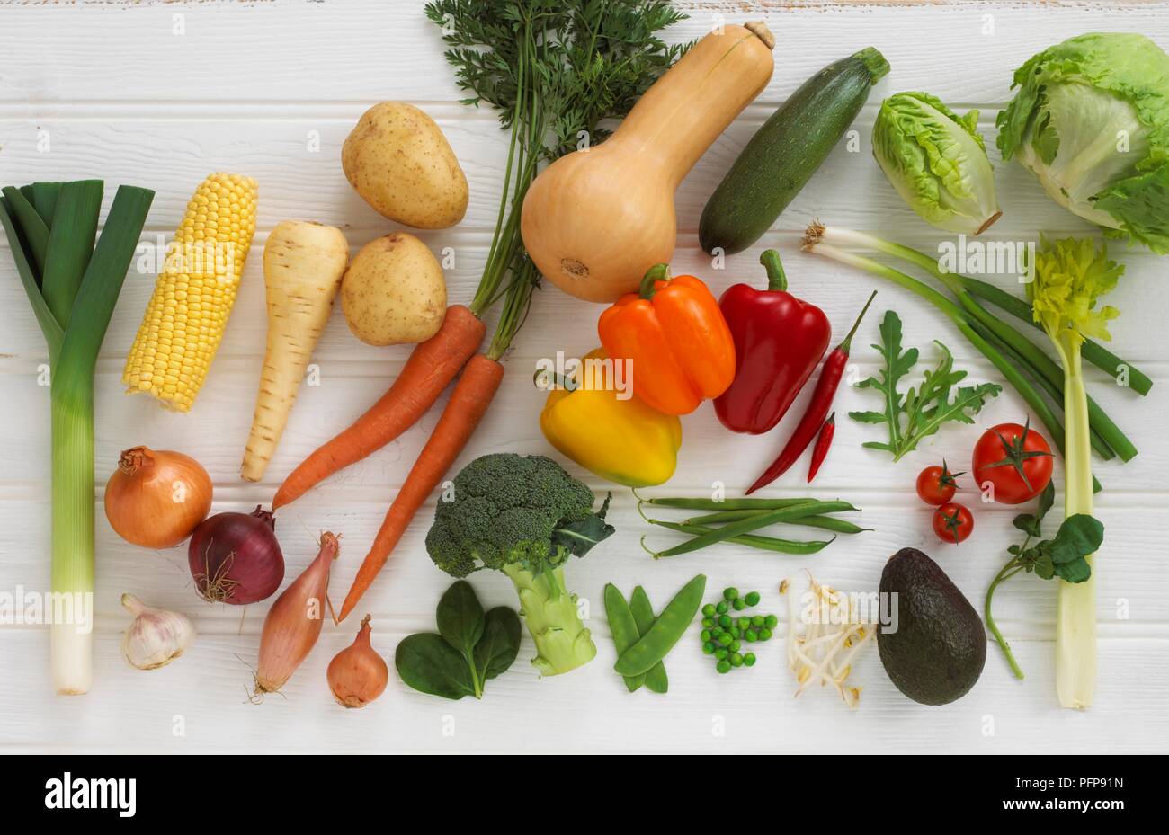 Large selection of fresh vegetables Stock Photo - Alamy