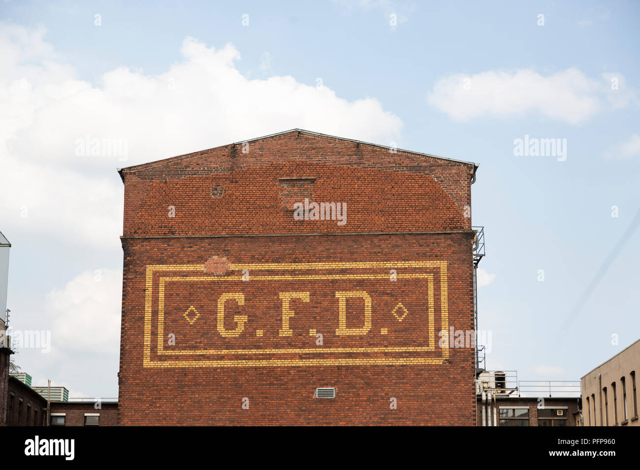 Old brick building of the former gas engine factory Deutz, Koeln Stock ...