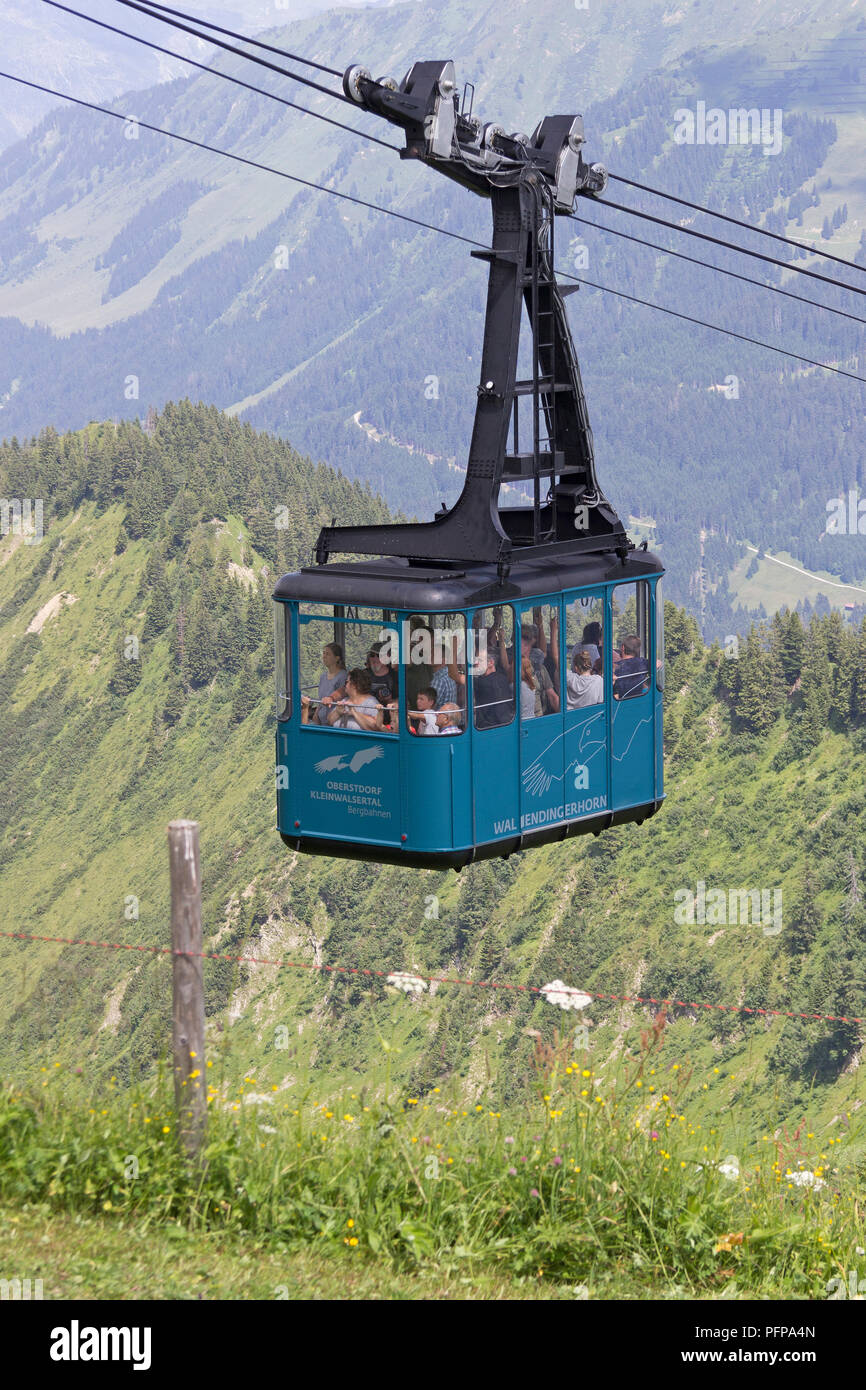 cable car, Walmendinger Horn, Mittelberg, little Walser valley, Austria ...