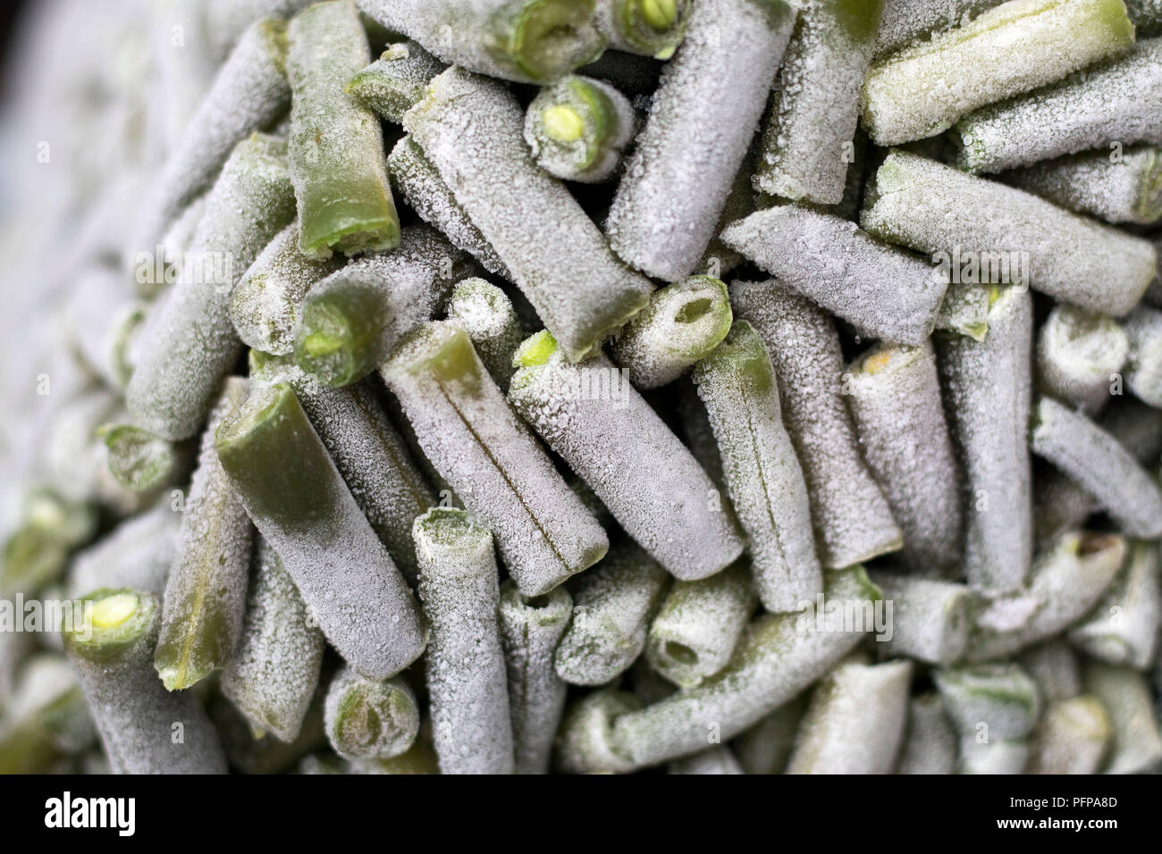 frozen green beans close-up Stock Photo - Alamy