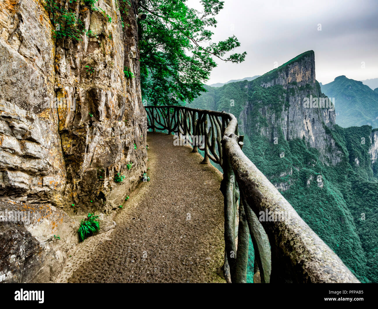 The Cliff Hanging Walkway at Tianmen Mountain, The Heaven's Gate at ...