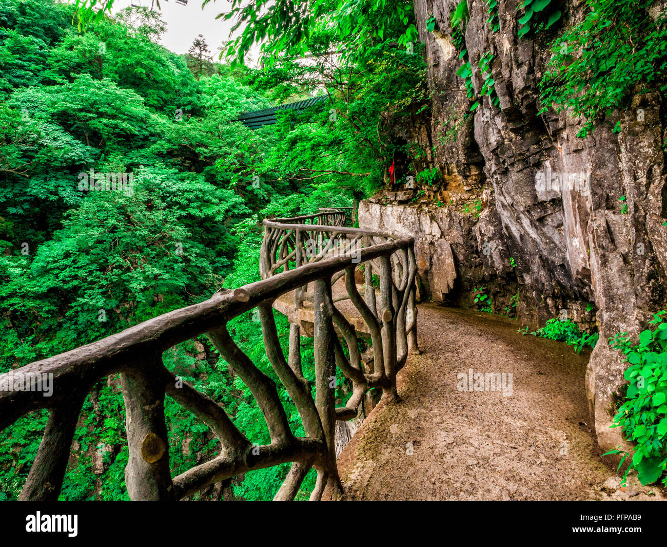 The Cliff Hanging Walkway at Tianmen Mountain, The Heaven's Gate at ...