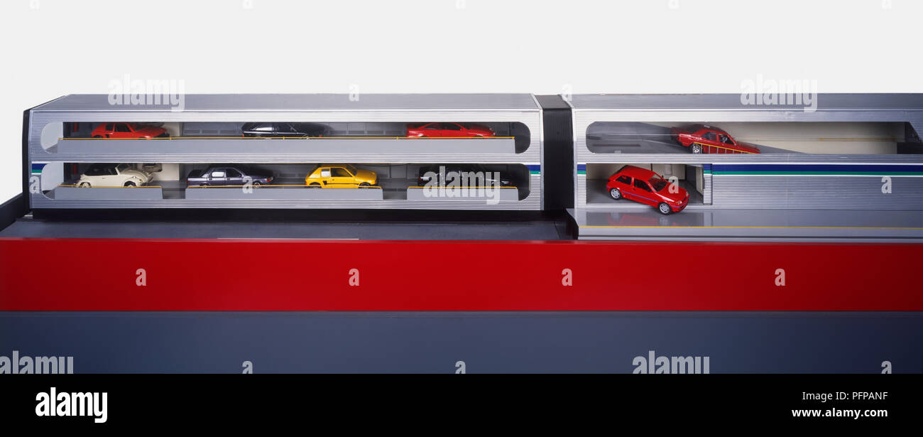 Model of cars in Channel Tunnel's Eurotunnel Shuttle, previously known ...