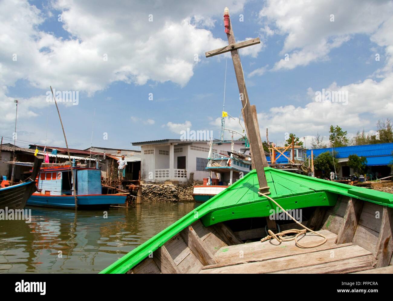 Thailand, Satun, Pak Bara, boats in harbour Stock Photo - Alamy