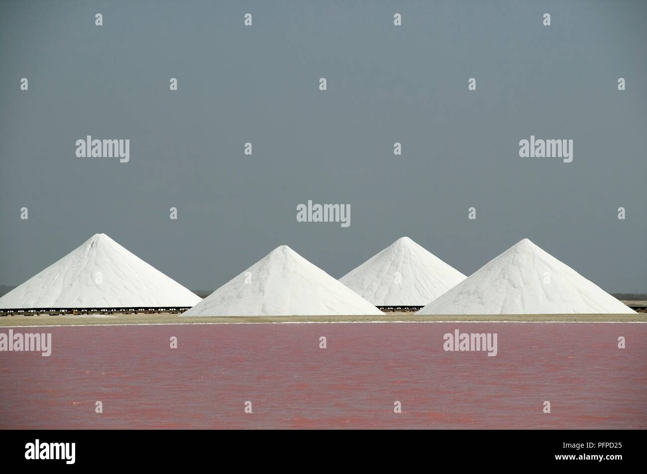 Bonaire, salt mounds Stock Photo - Alamy