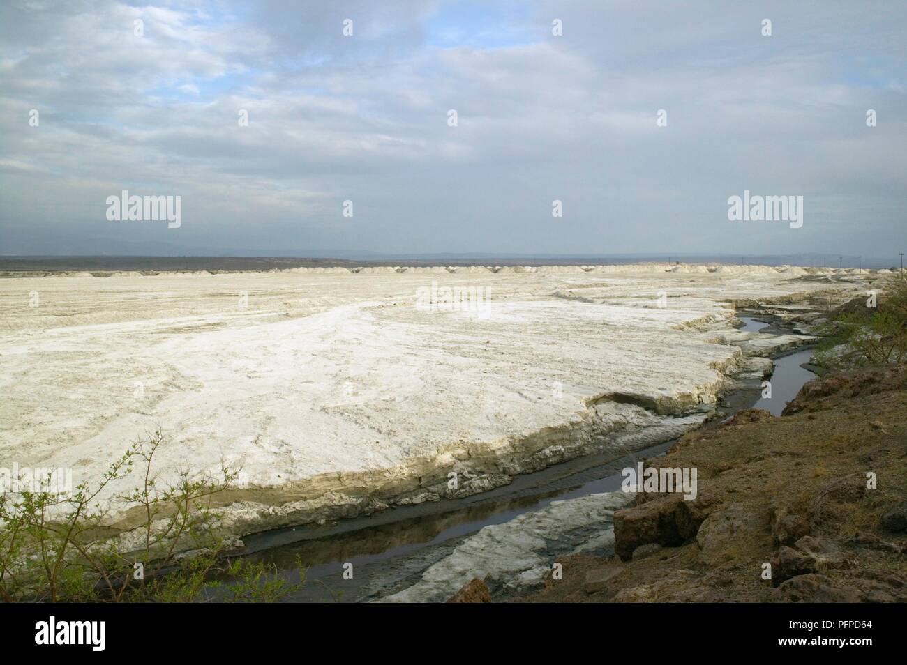 Kenya, Rift Valley, Magadi, salt pan on Lake Magadi Stock Photo - Alamy