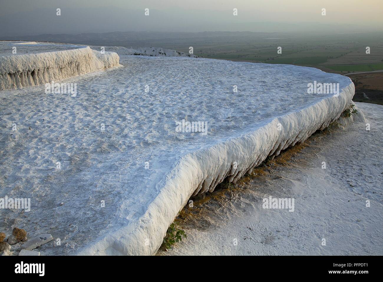 Turkey, Pamukkale, calcium carbonate terraces (travertines Stock Photo ...