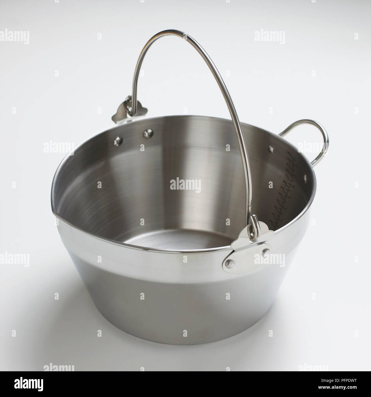 Stainless steel preserving pan Stock Photo - Alamy