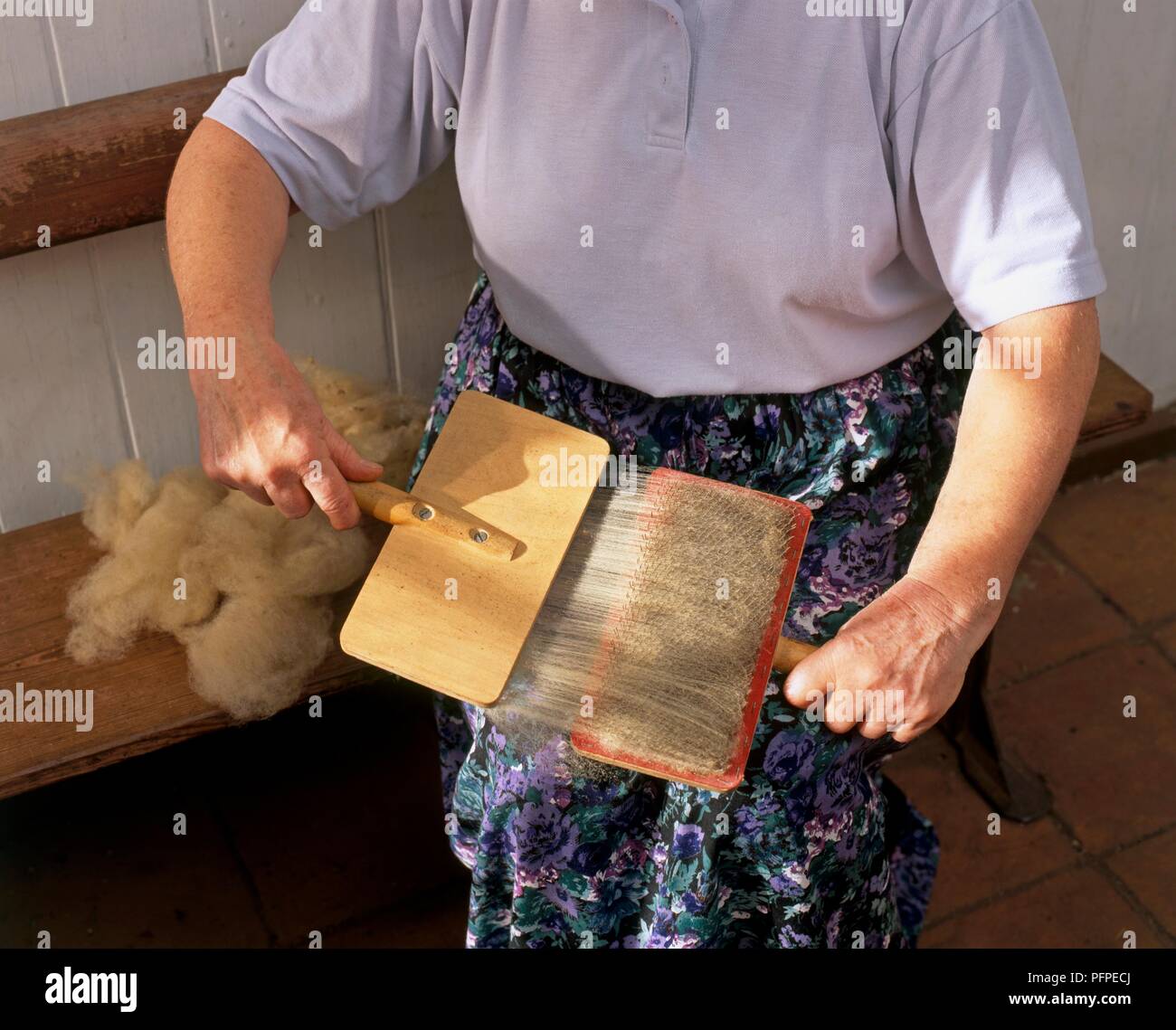 Carding Wool By Hand