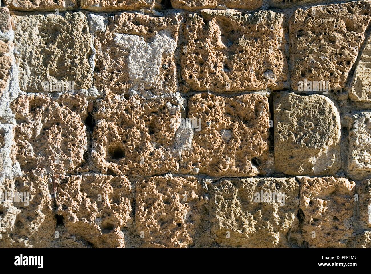 France, tufa wall bricks Stock Photo - Alamy