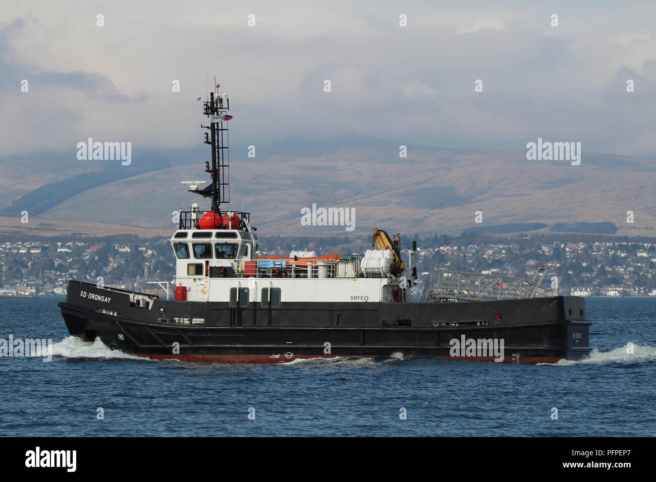SD Oronsay, a crew supply vessel operated by Serco Marine Services on ...