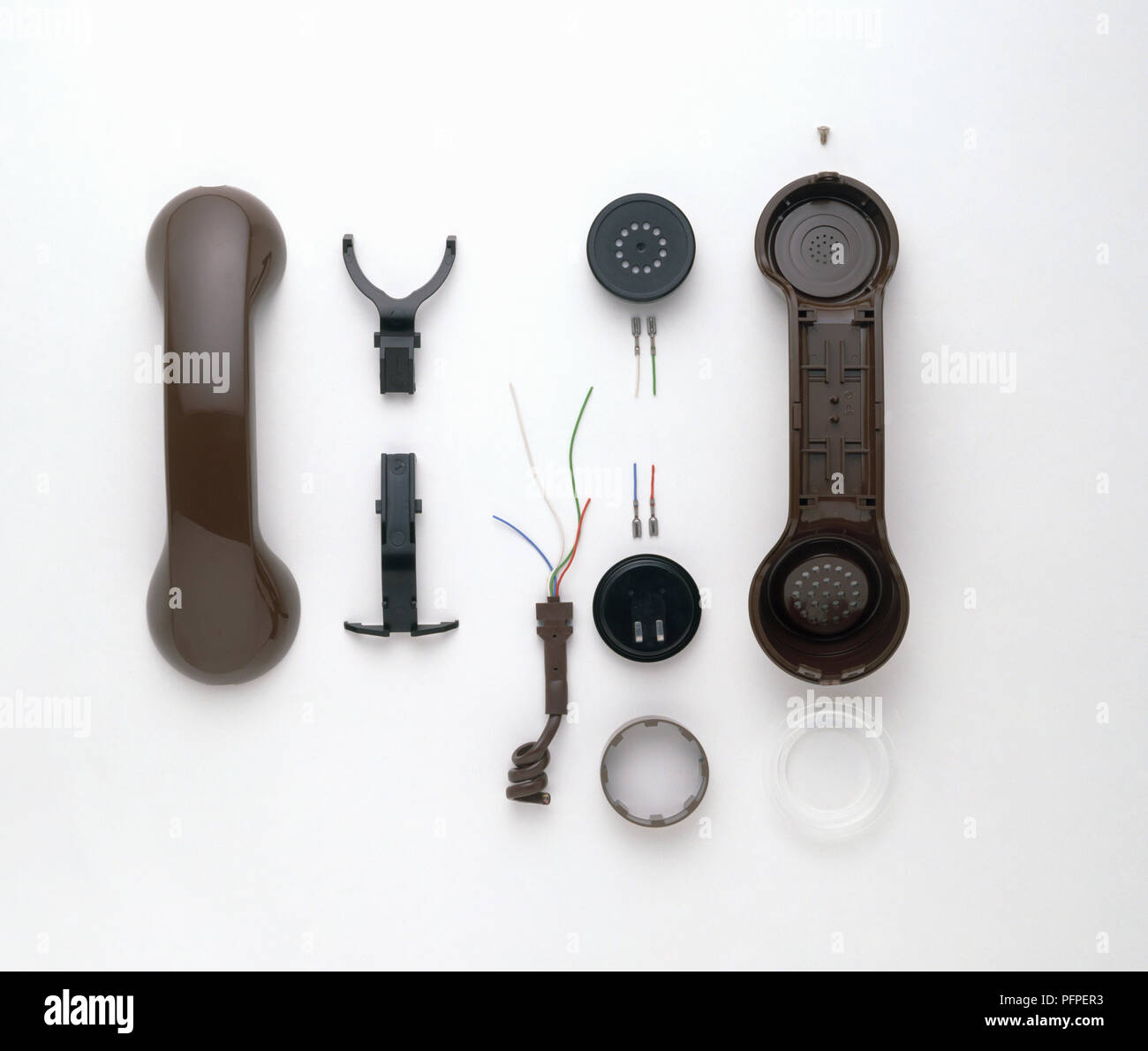 Disassembled telephone receiver Stock Photo - Alamy