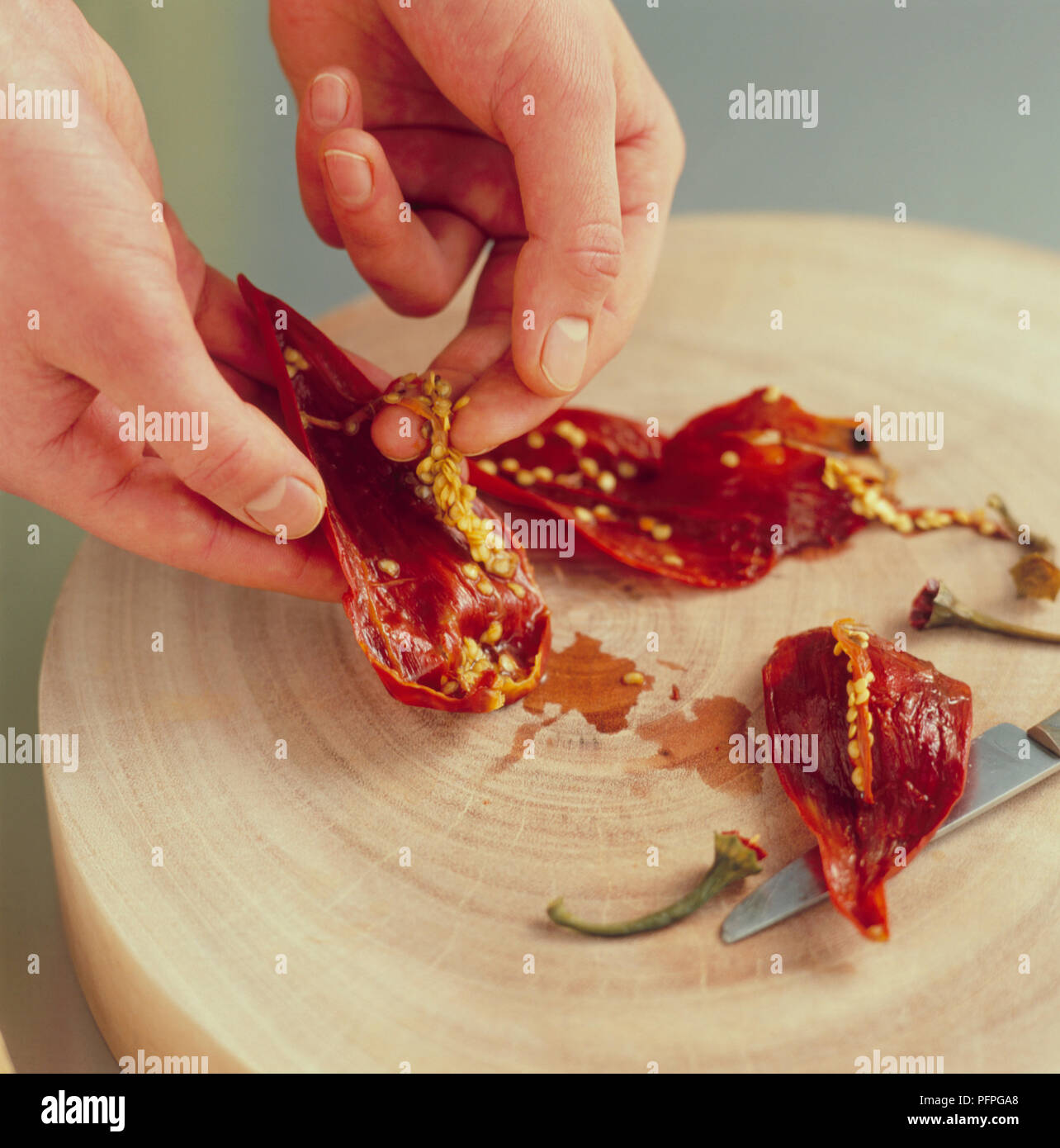 Chilli seeds hands hi-res stock photography and images - Alamy