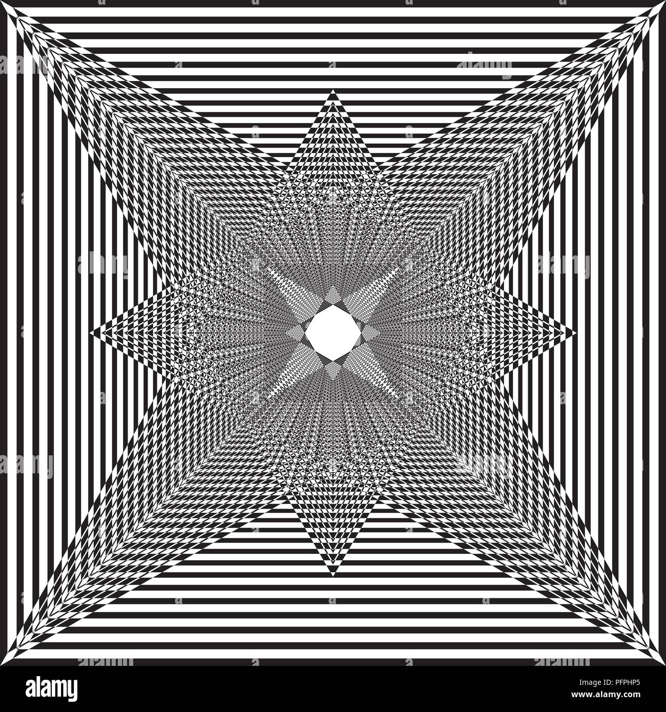 Triangle Bassed Abstract Fence Frame Multiple Perspective black on ...