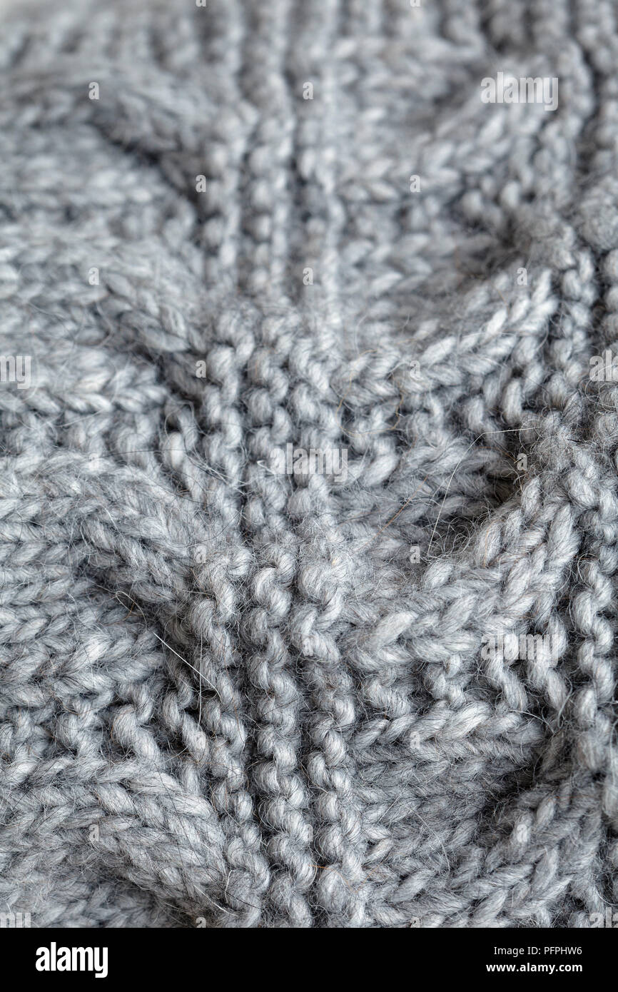 Knitted cable stitch throw, close-up Stock Photo - Alamy