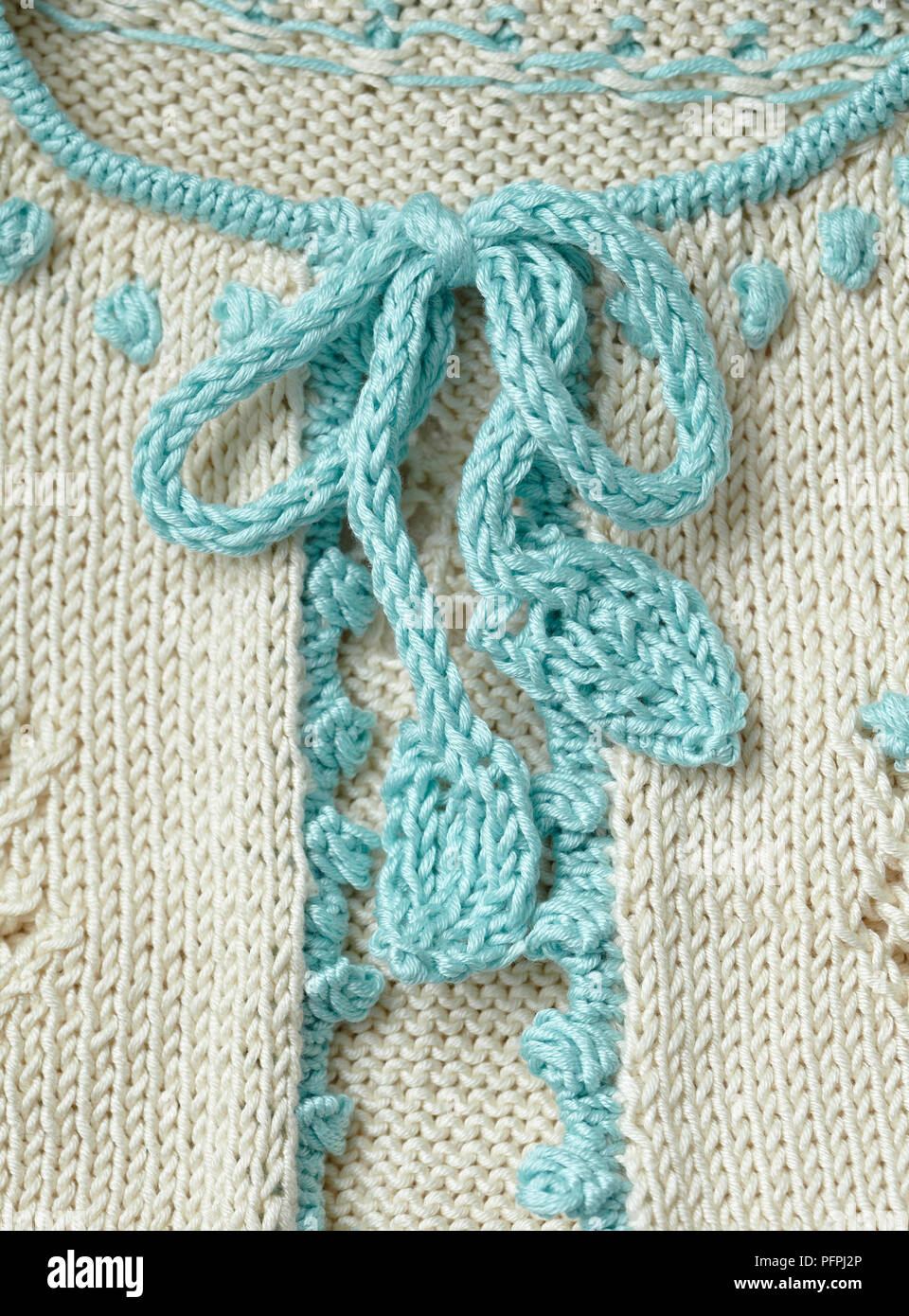 Child's knitted bolero jacket, detail Stock Photo - Alamy