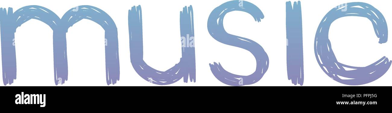 music message with hand made font Stock Vector Image & Art - Alamy