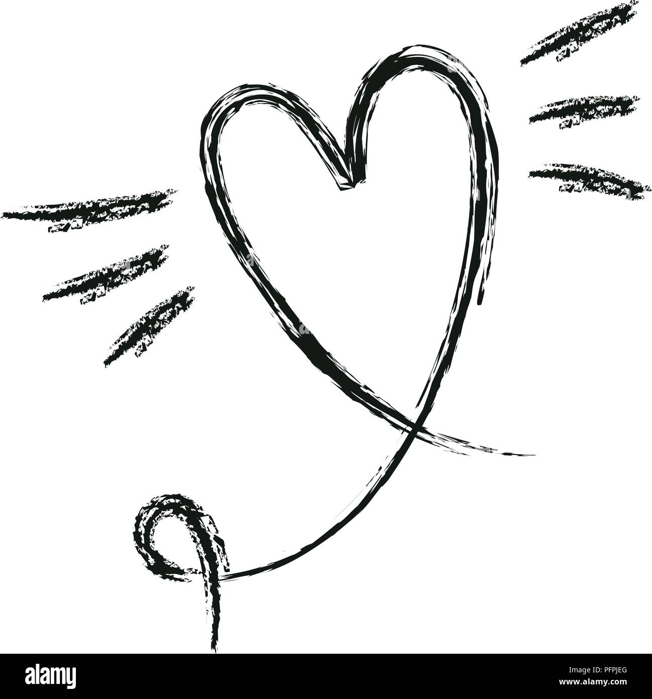 heart love hand drawn Stock Vector Image & Art - Alamy