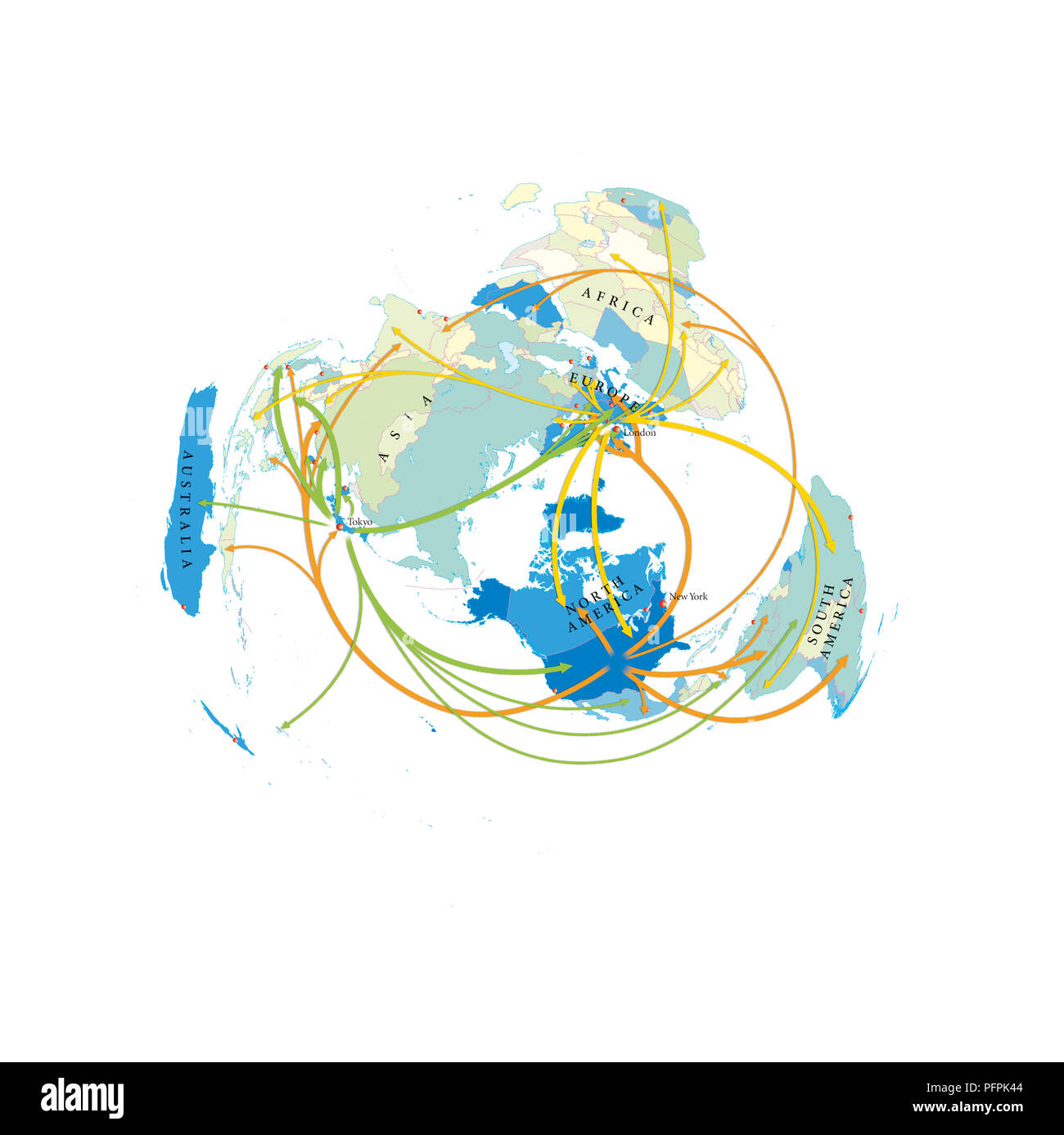 Illustration, economy map Stock Photo - Alamy