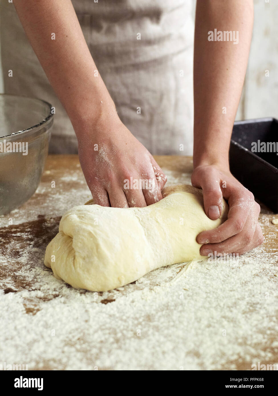 Bread kneaded dough white hi-res stock photography and images - Alamy