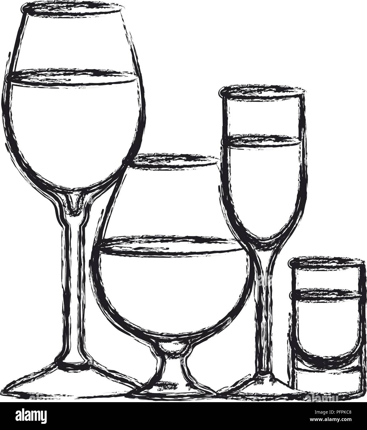 Fragile cups Stock Vector Images - Alamy