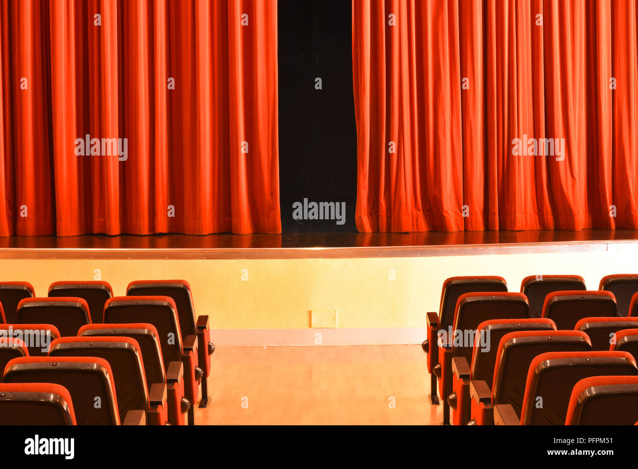 the seats still empty in the theater the show has yet to begin Stock ...