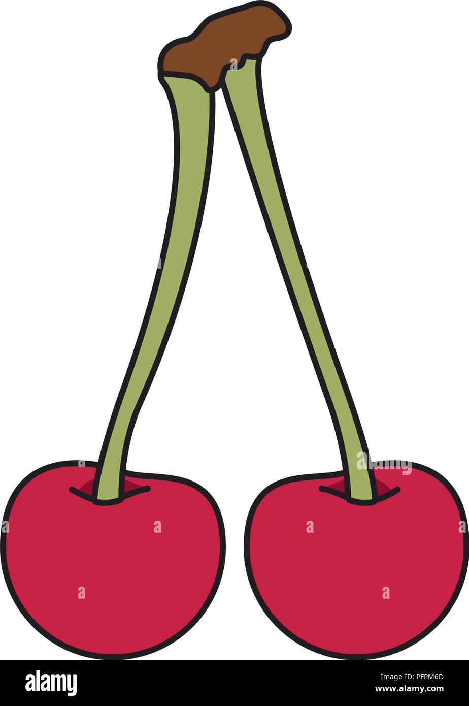 fresh cherry healthy food Stock Vector Image & Art - Alamy