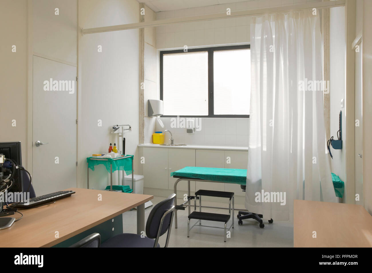 Hospital doctor consulting room. Healthcare equipment. Medical ...