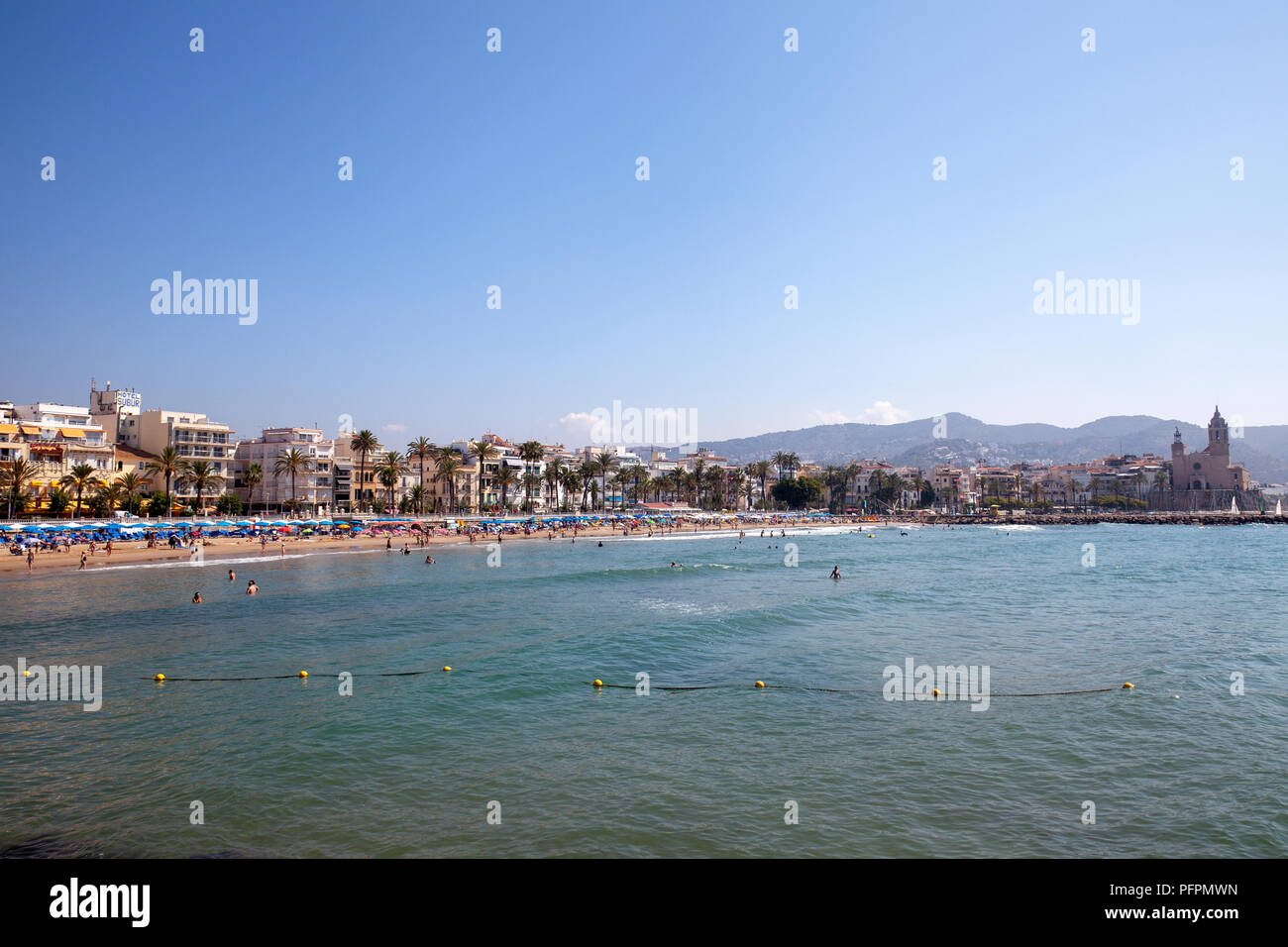 Mediterranean sea beachfront sitges spain hi-res stock photography and ...