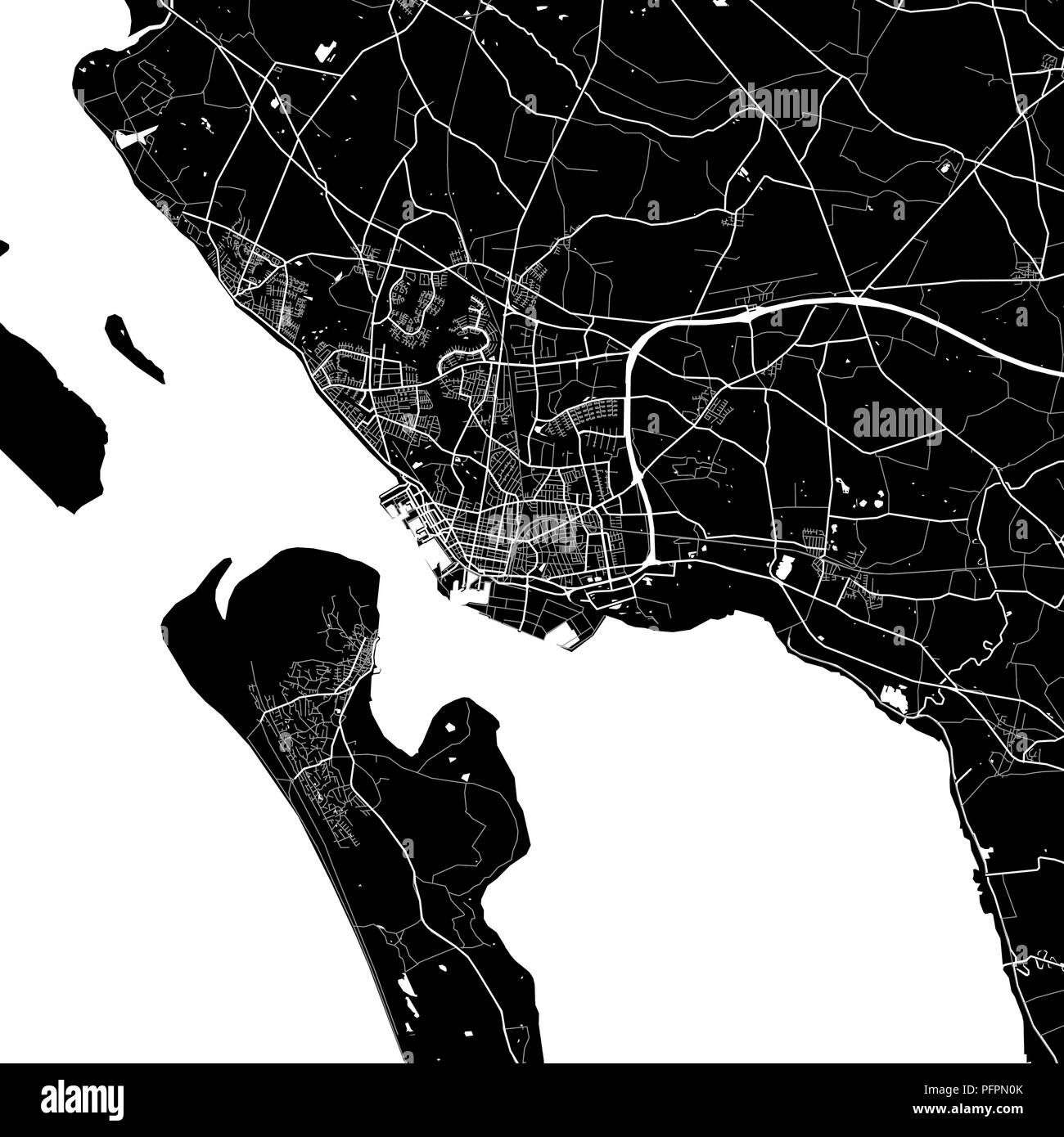 Esbjerg printable map hi-res stock photography and images - Alamy