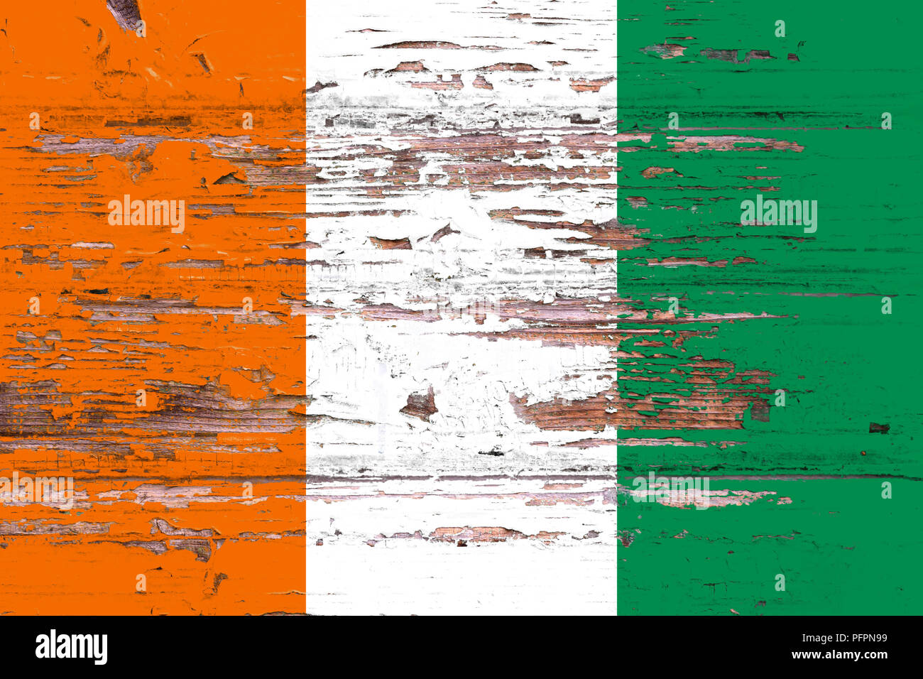 National flag of cote d'Ivoire on a dull wooden background Stock Photo ...