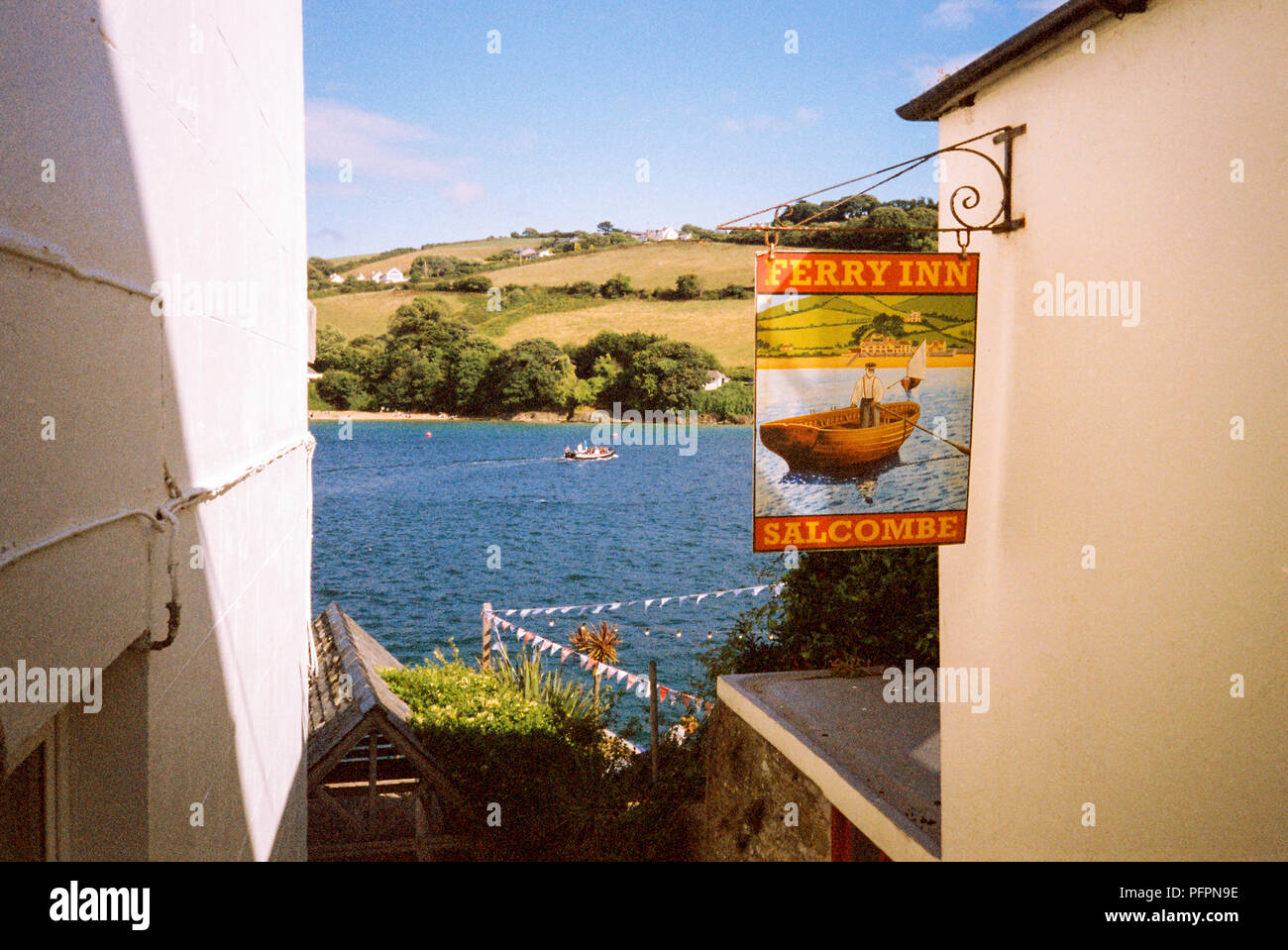 Ferry inn pub sign, Salcombe Devon, England, United Kingdom Stock Photo ...