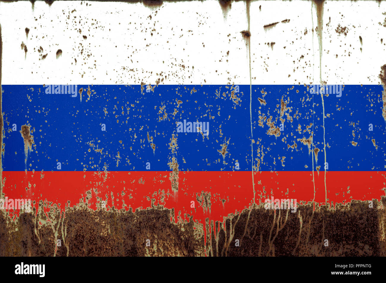 National flag of Russia on rusty metal texture Stock Photo - Alamy