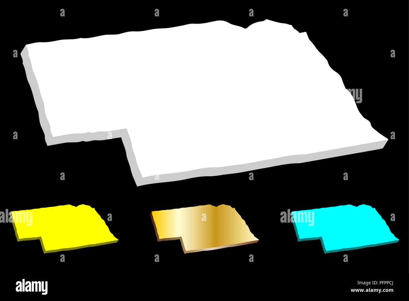 Nebraska gold map Stock Vector Images - Alamy