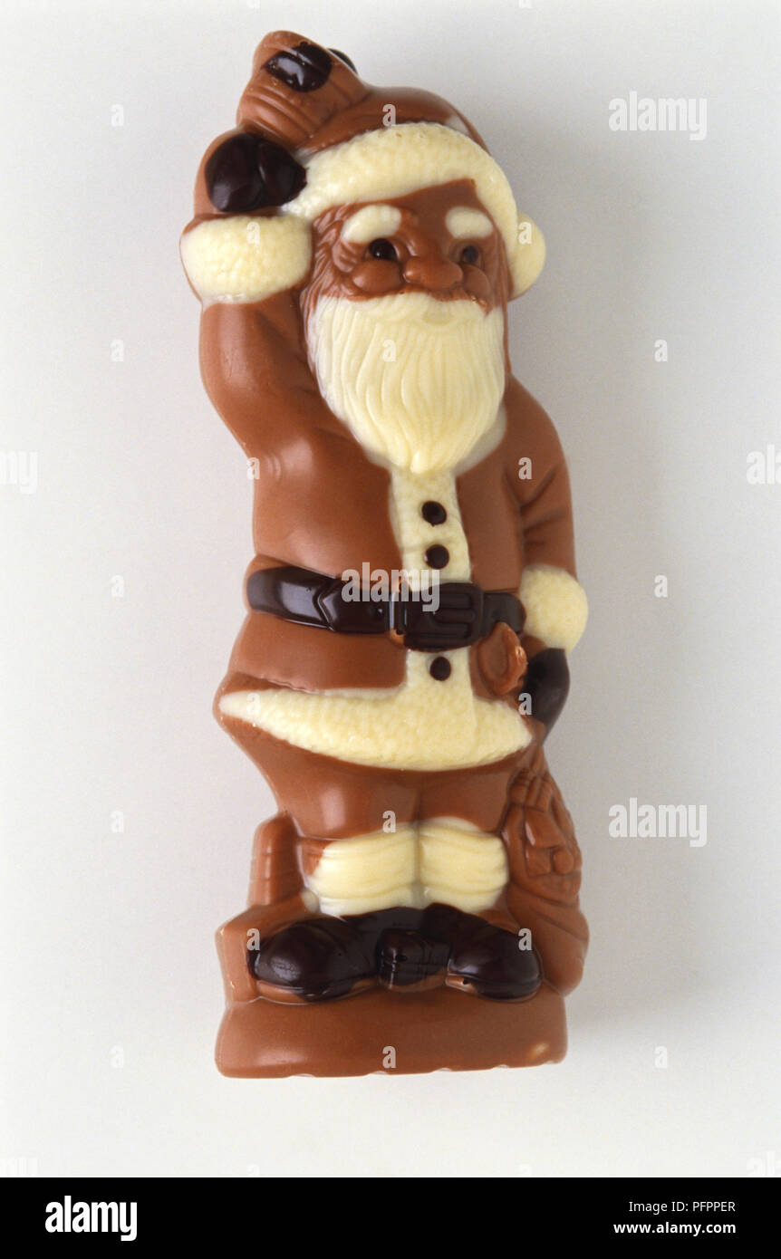 Chocolate Santa Claus Stock Photo - Alamy