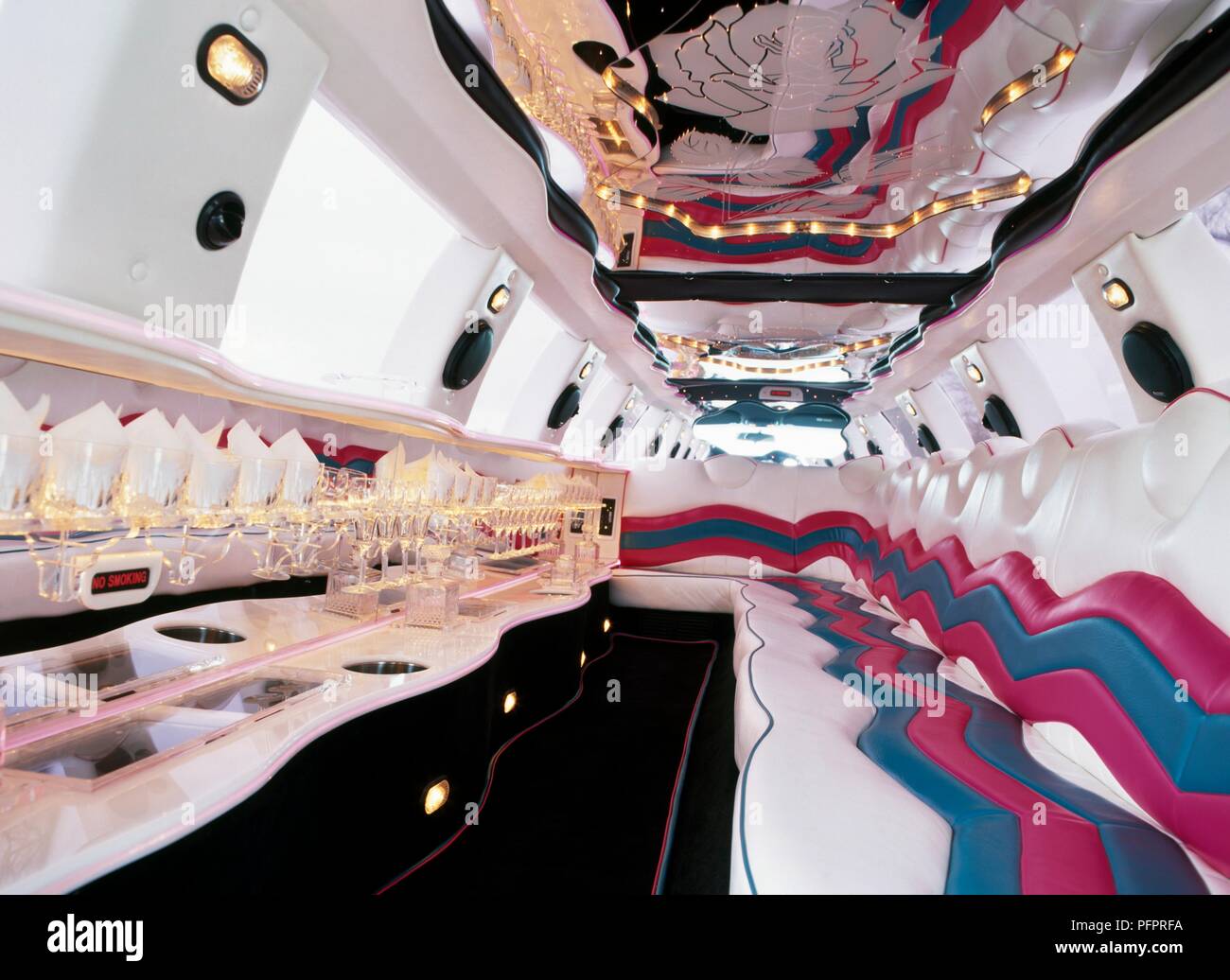 Hummer Limousine Interior Bar