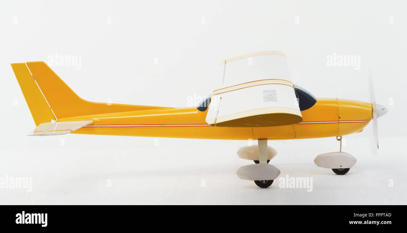 Side view of a toy aeroplane Stock Photo - Alamy