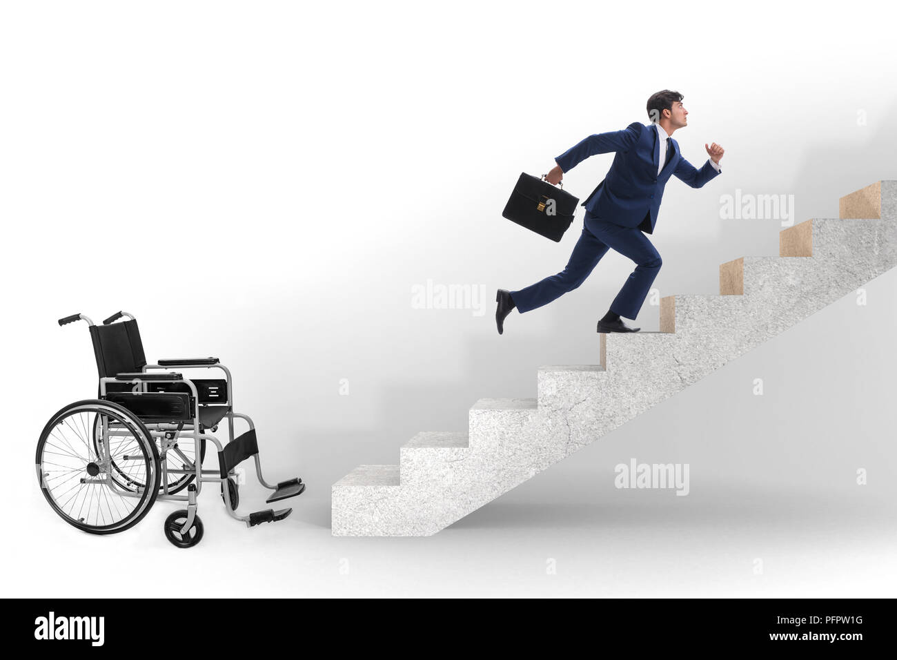 Accessibility concepth with wheelchair for disabled Stock Photo - Alamy