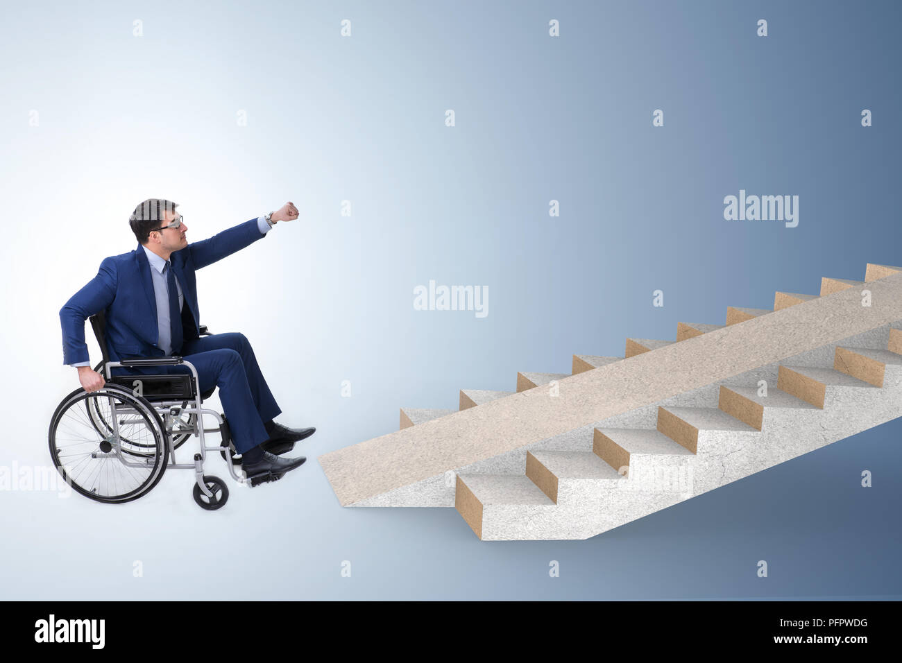 Accessibility concepth with wheelchair for disabled Stock Photo - Alamy
