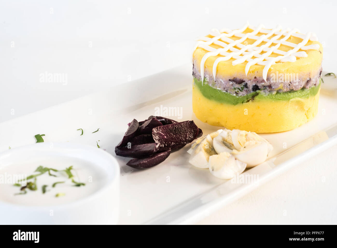 Causa rellena, a typical dish from Peru Stock Photo - Alamy