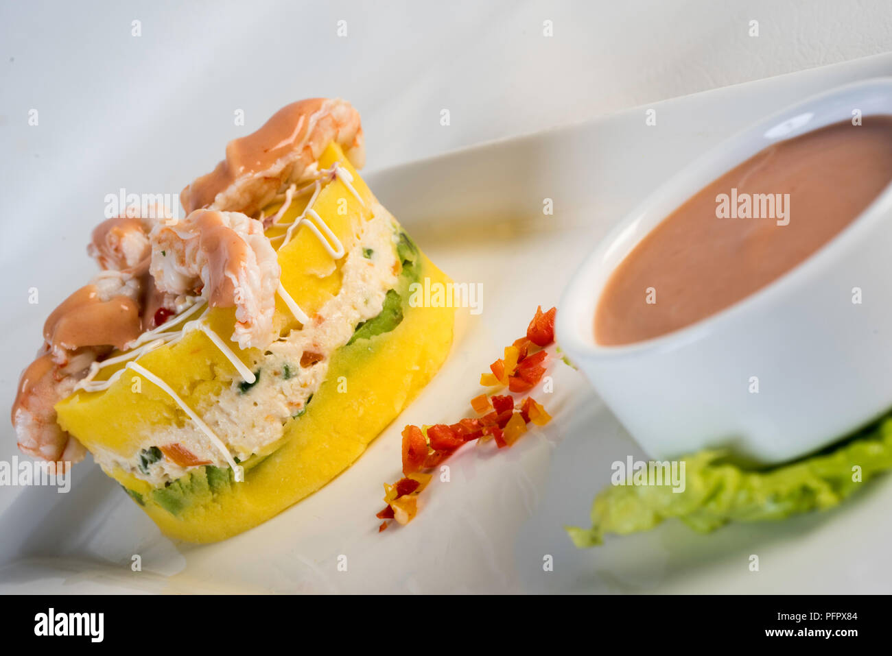 Causa rellena, a typical dish from Peru Stock Photo - Alamy