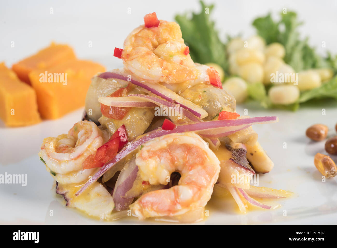 Ceviche, dish symbol of Peruvian gastronomy Stock Photo - Alamy