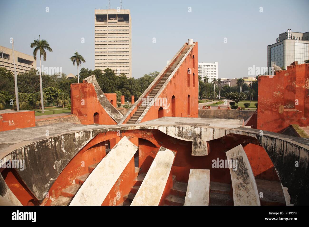 India, Delhi, Yantra Mantra, also known as Jantar Mantar, architectural ...