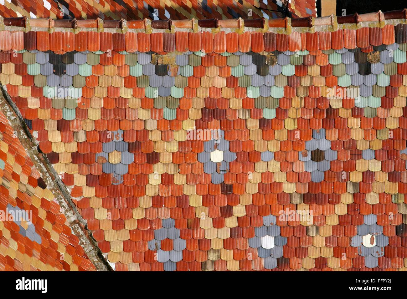 Romania, Transylvania, Sibiu, Evangelical Cathedral, detail of ...