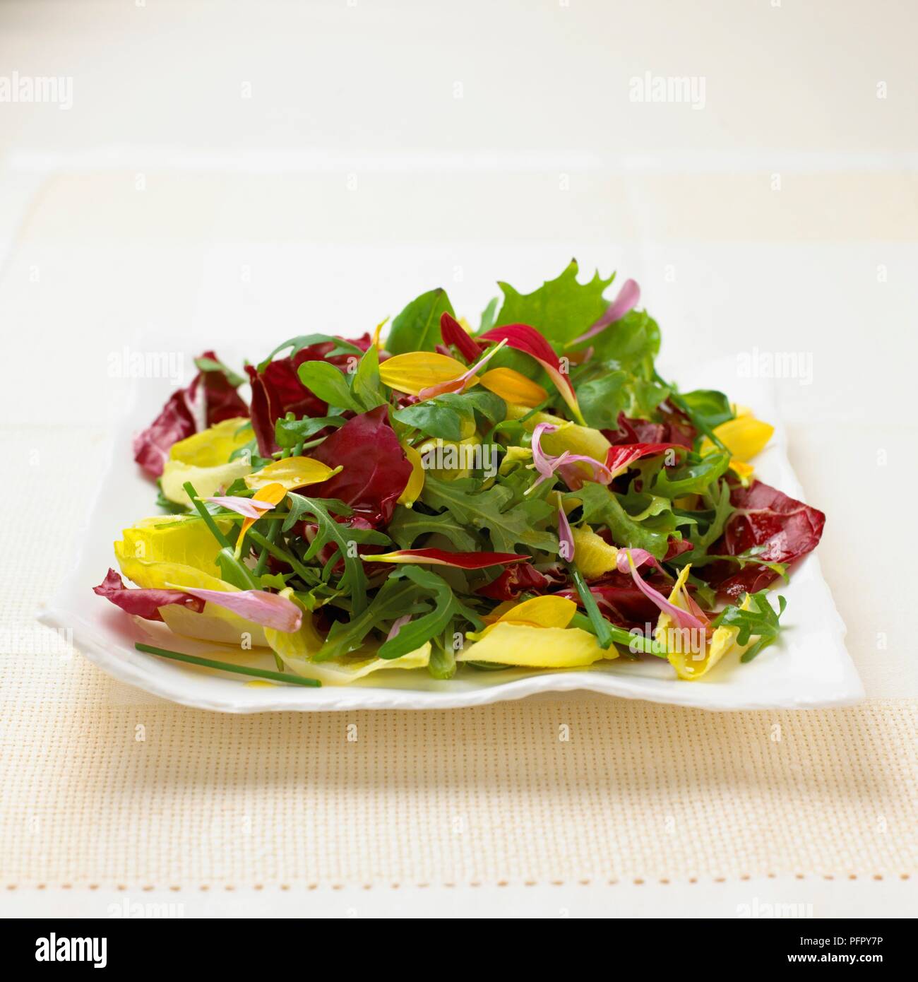 Radicchio and edible flowers hi-res stock photography and images - Alamy