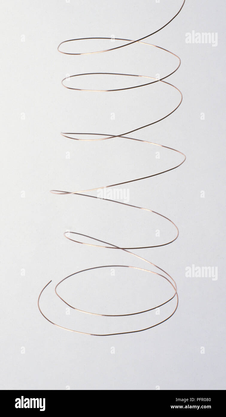 Spiral of copper wire Stock Photo - Alamy