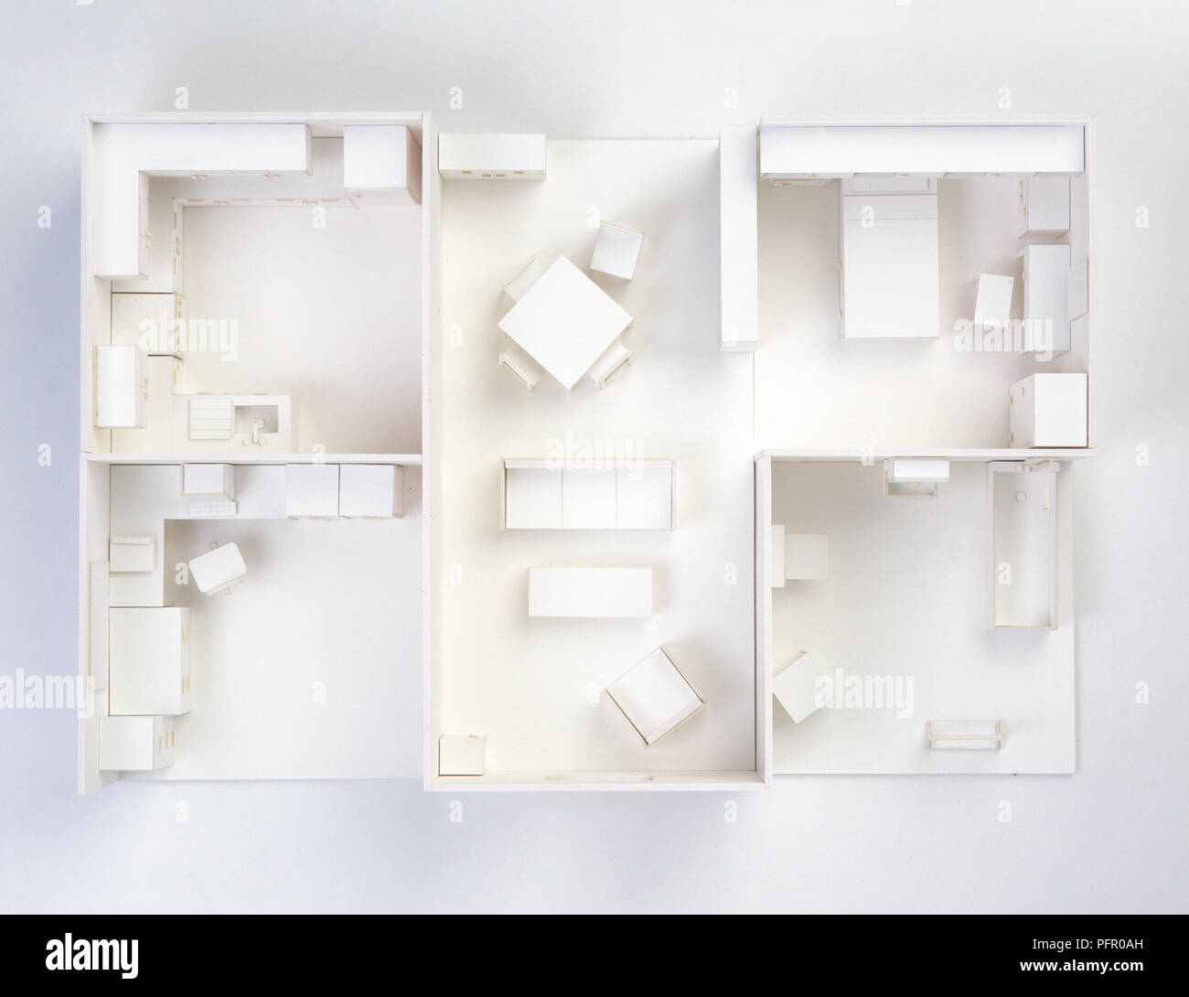 Architects model of single storey house Stock Photo - Alamy