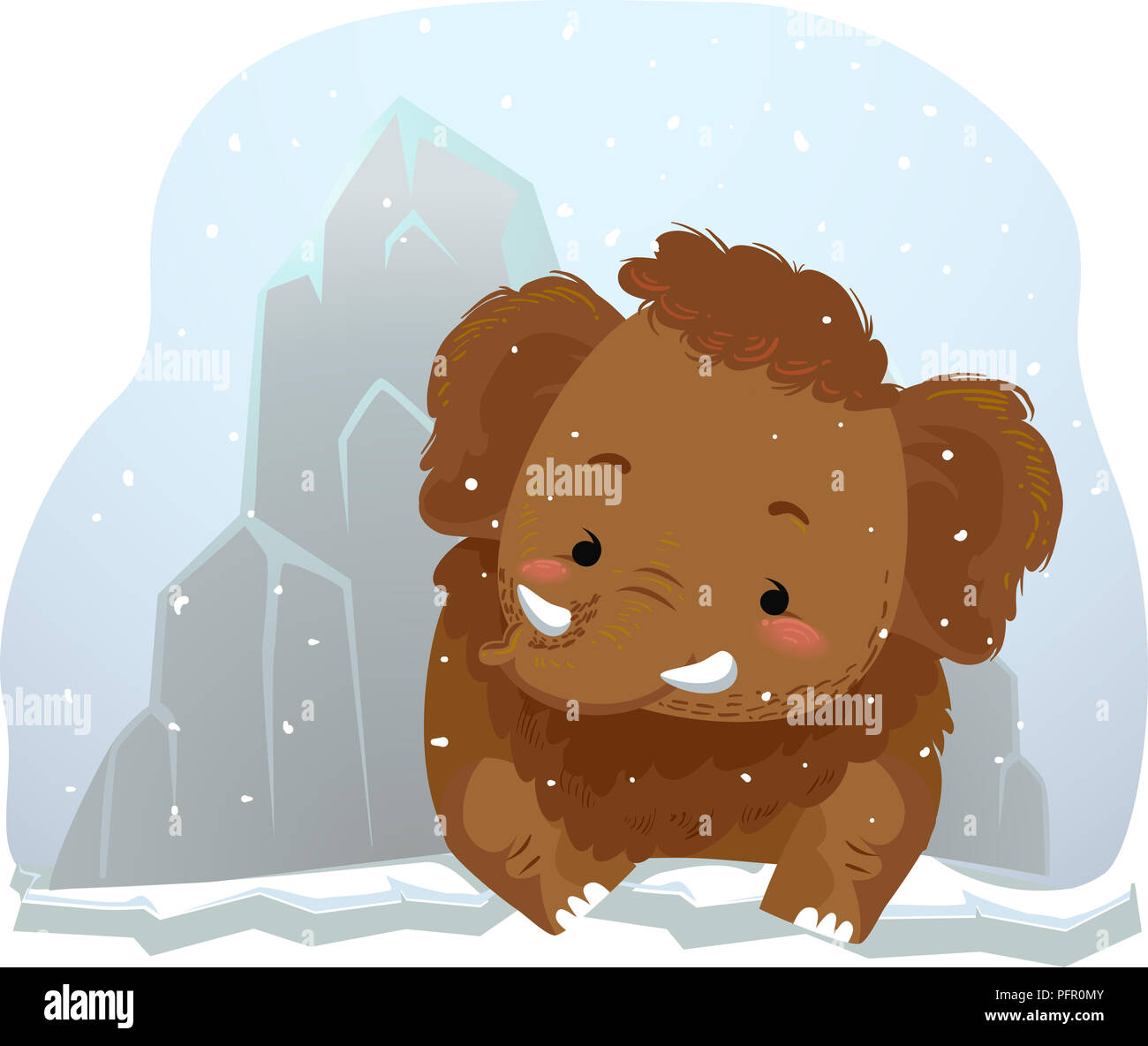 Ice age mammoth illustration hi-res stock photography and images - Alamy